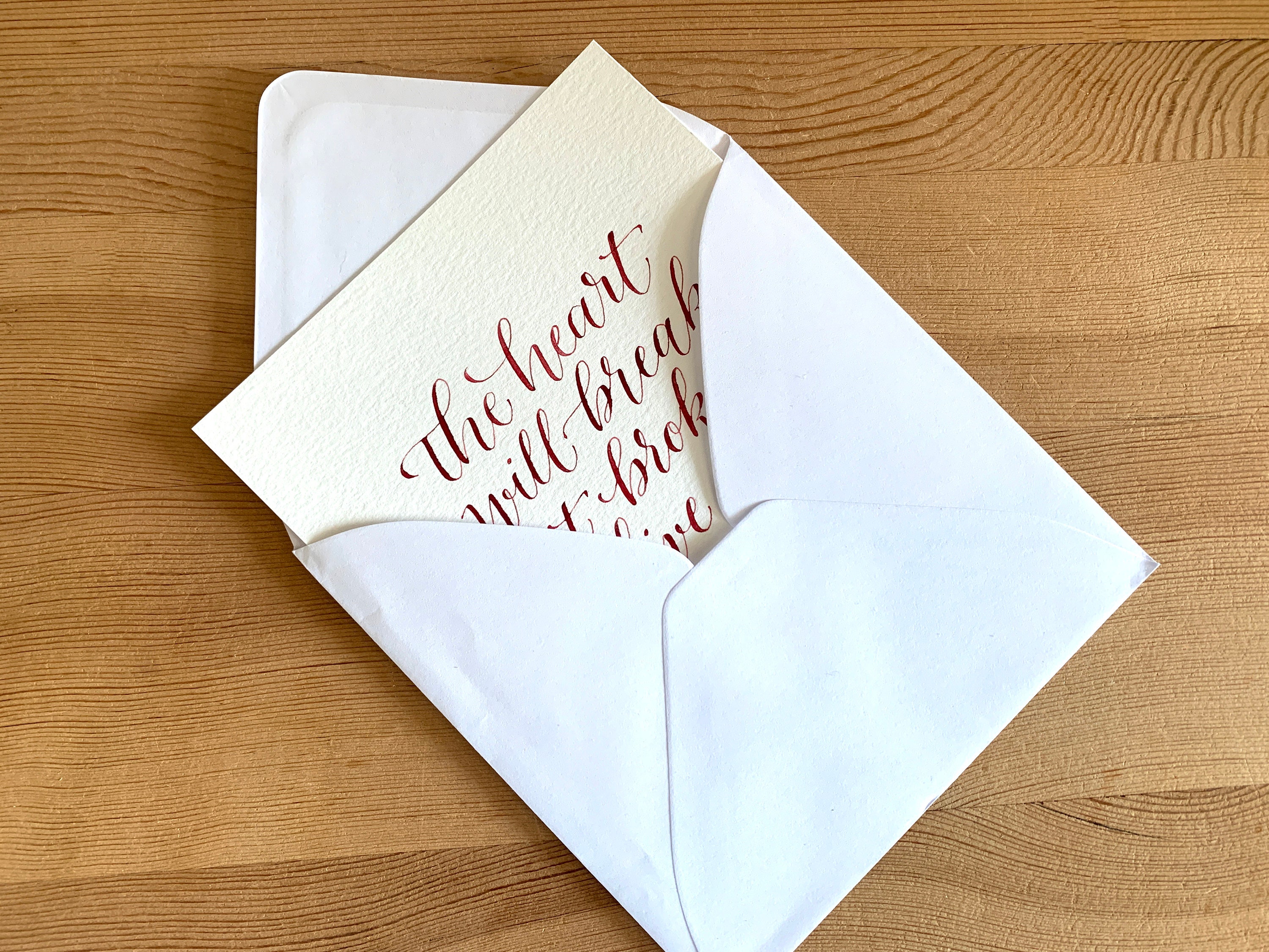 Motivational Card Modern Calligraphy Lord Byron Quote Handwritten Card ...