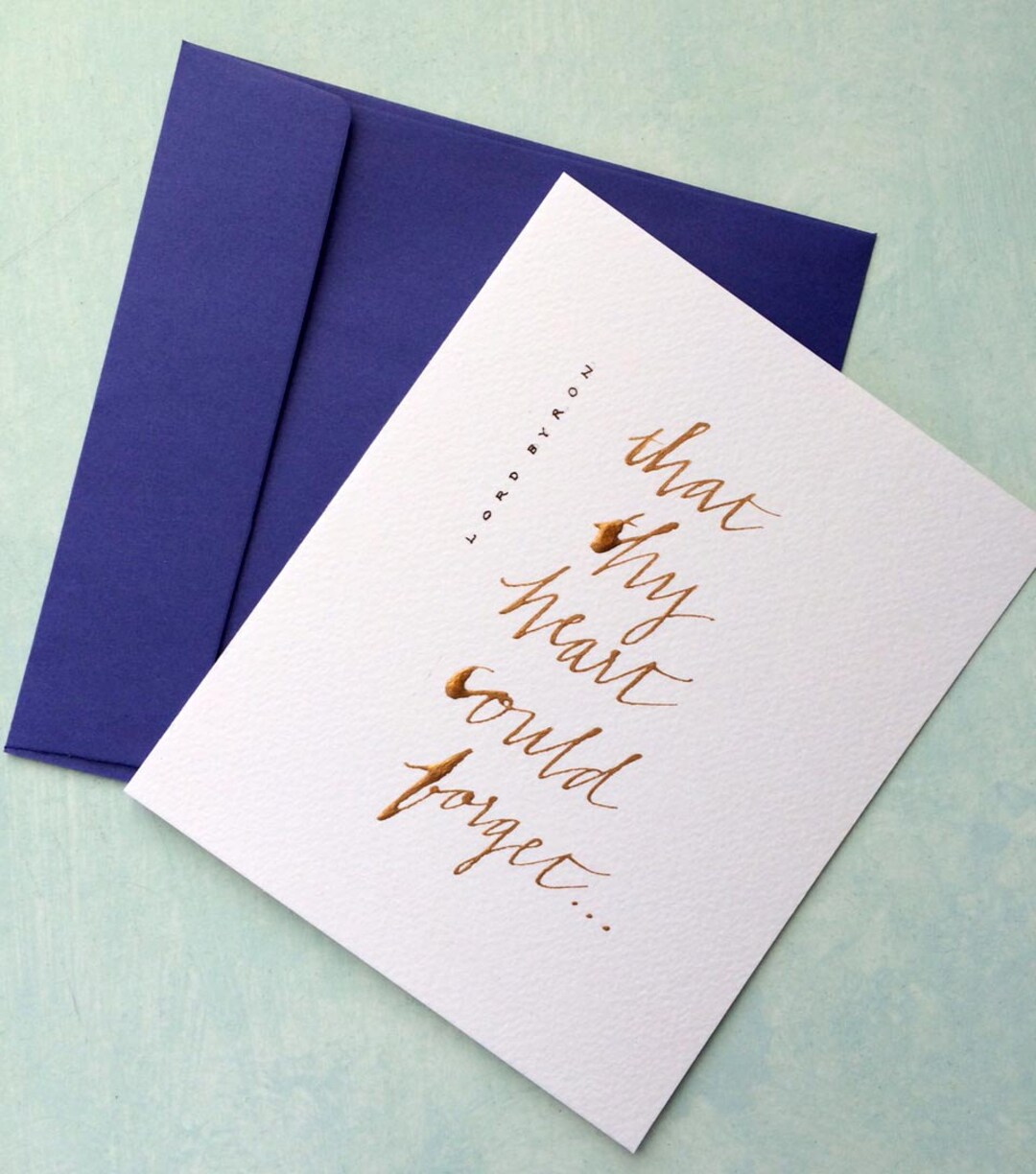 Handwritten Cards Lord Byron Quotes Handmade Cards Calligrapy Quotes ...