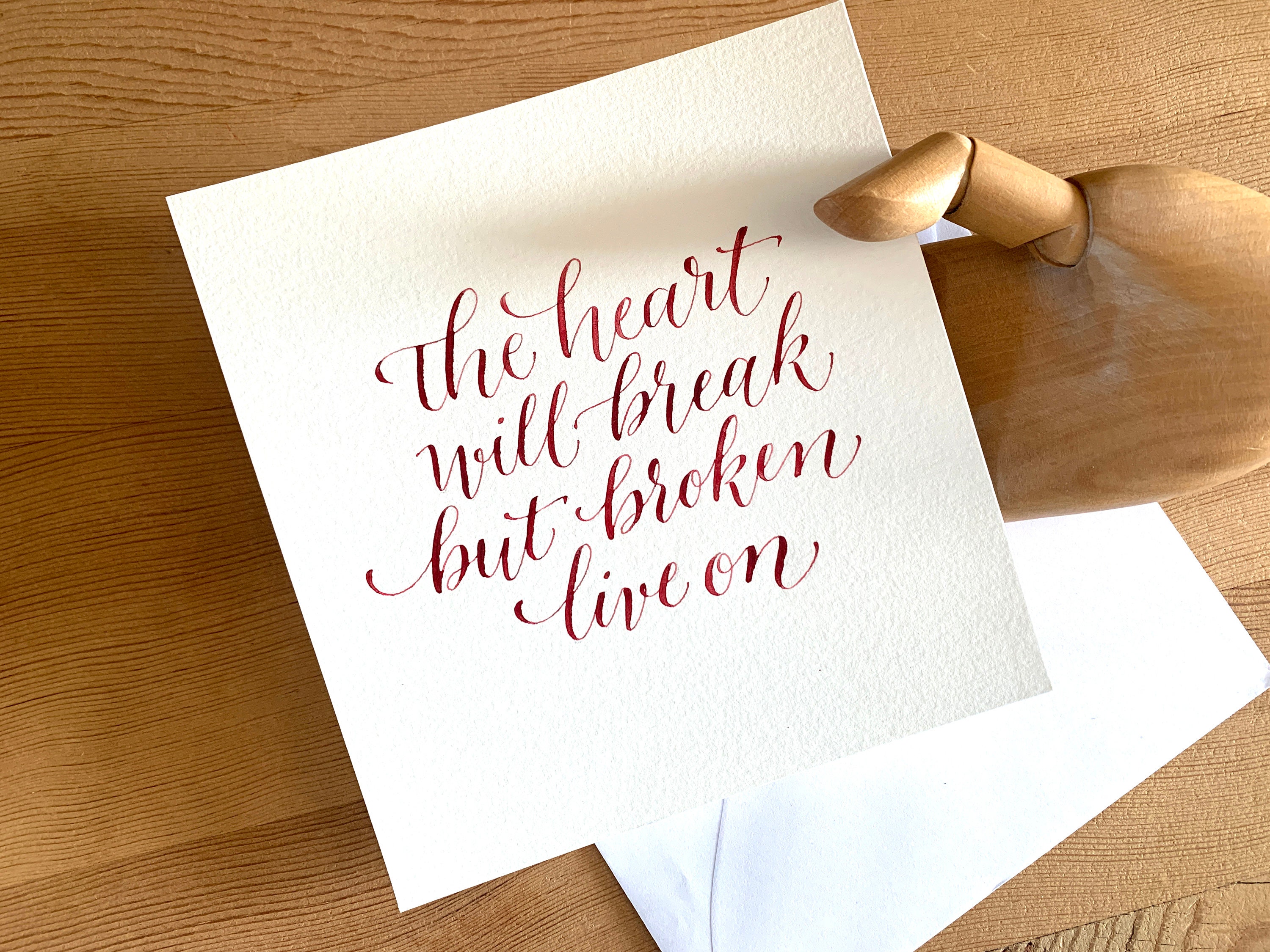 Motivational Card Modern Calligraphy Lord Byron Quote Handwritten Card ...