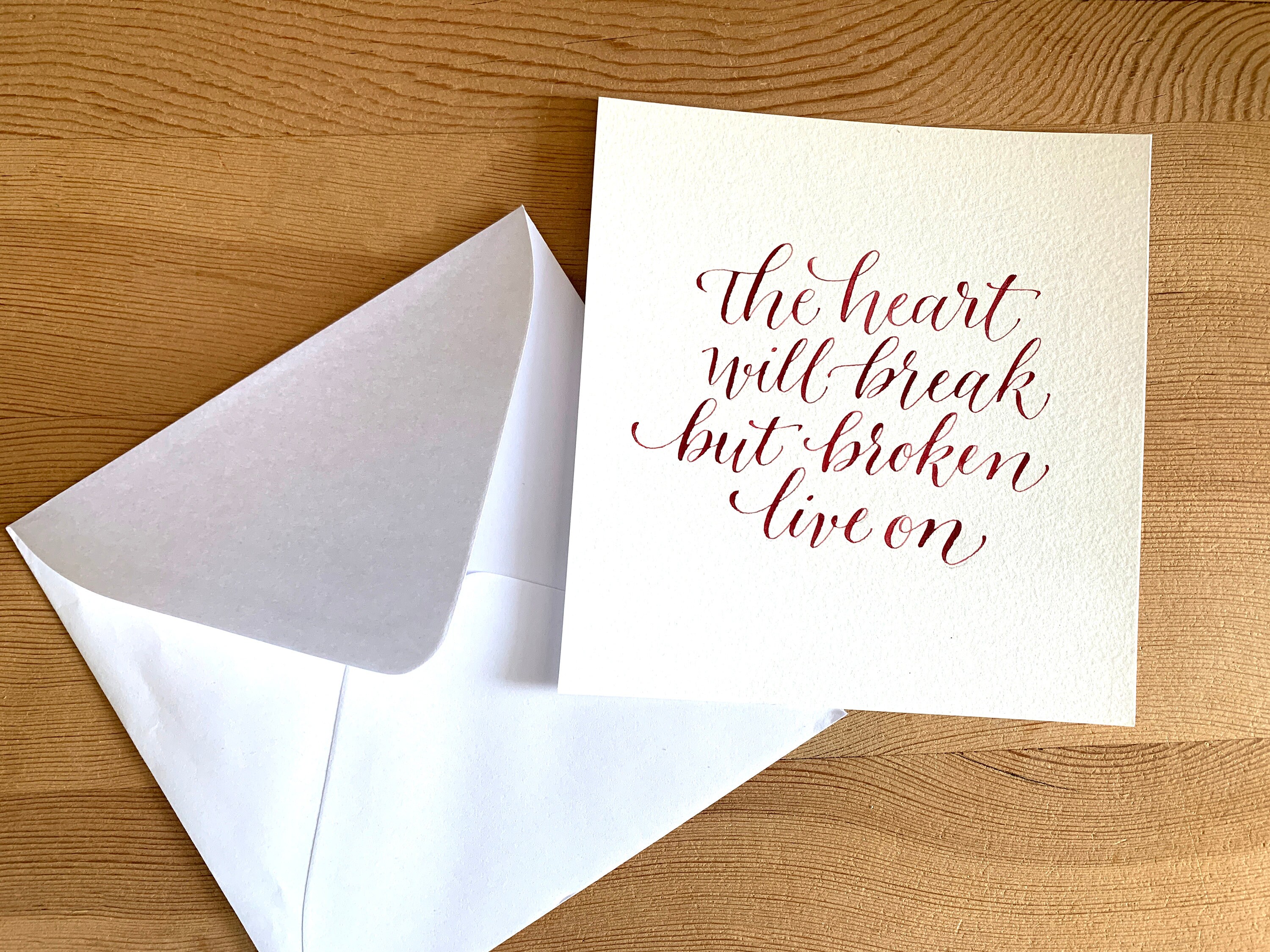 Motivational Card Modern Calligraphy Lord Byron Quote Handwritten Card ...
