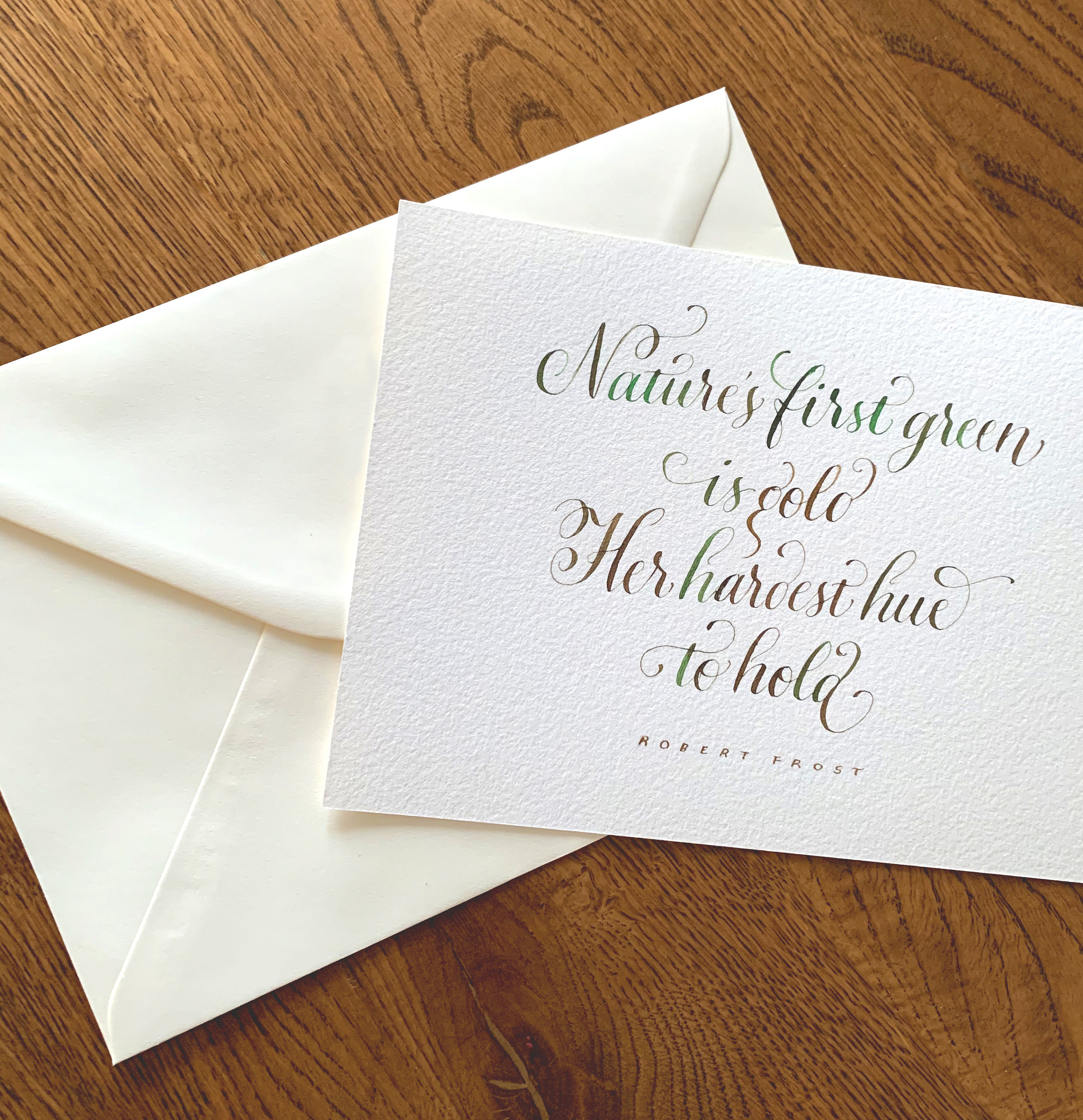 Handmade Calligraphy Card Written With Pointed Pen Calligraphy Quote by ...