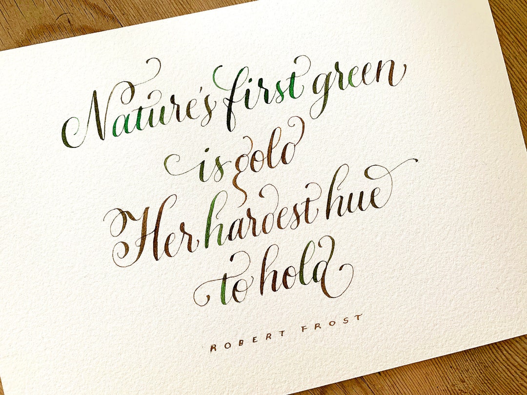 Handmade Calligraphy Card Written With Pointed Pen Calligraphy Quote by ...