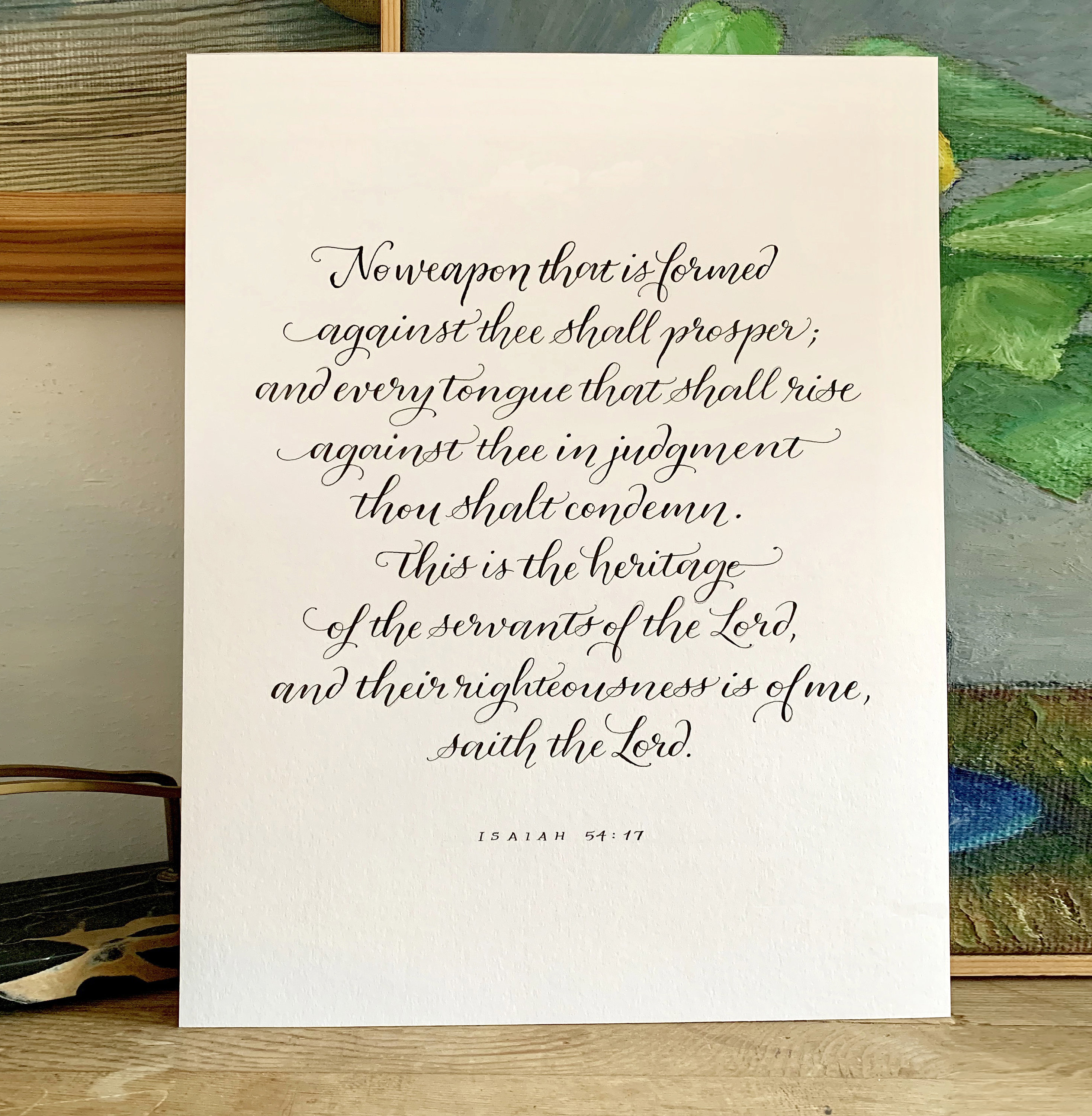 Custom Calligraphy Quote Hand Lettered Wall Art Handwritten Unframed ...