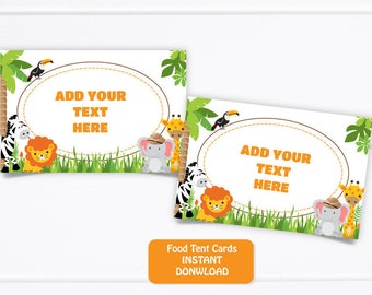 Jungle table tents | Etsy