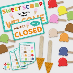 Printable Ice Cream Shop, Pretend Play Ice Ceam Shop, Dramatic Play ...