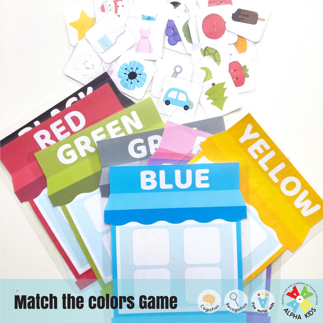 Printable Match the Colors Learning Activity, Pick and Match the Colors ...