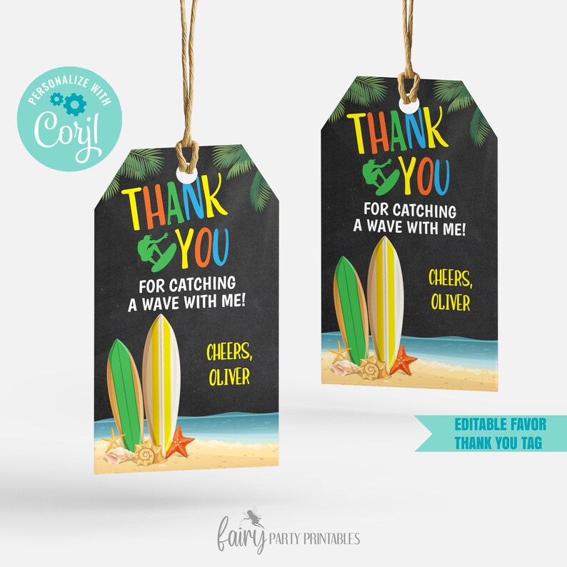 EDITABLE Surf's up Birthday Party Invitation Surfboard - Etsy