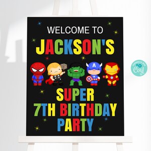 EDITABLE Printable Superheroes Welcome Sign, Superhero Printable ...