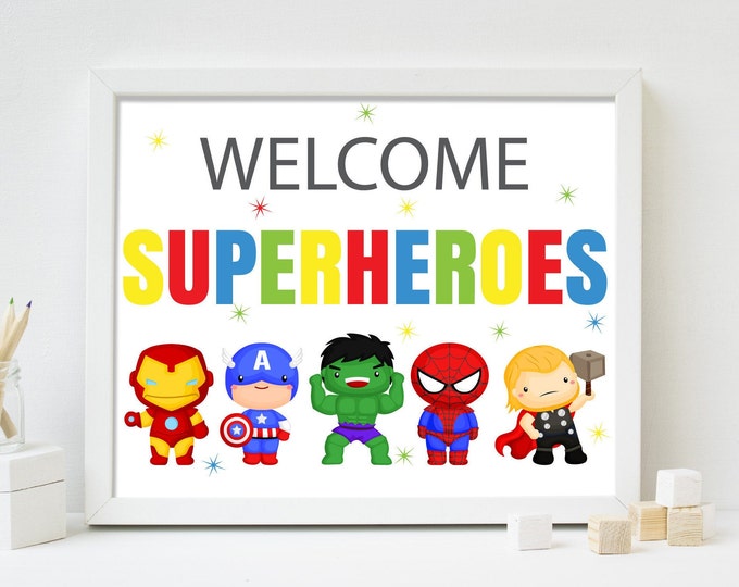 Editable Superhero Banner Welcome Banner - Etsy Canada