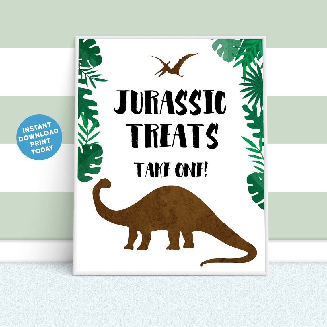 Printable Dinosaurs Birthday Treats Table Sign Dinosaurs - Etsy