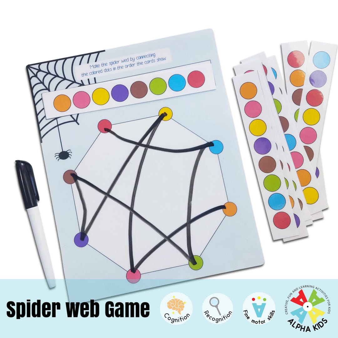 Printable Copy the Spider Web Pattern Learning Activity,spider Web ...