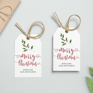 EDITABLE Christmas Printable Gift Tags, Christmas Labels, Christmas ...
