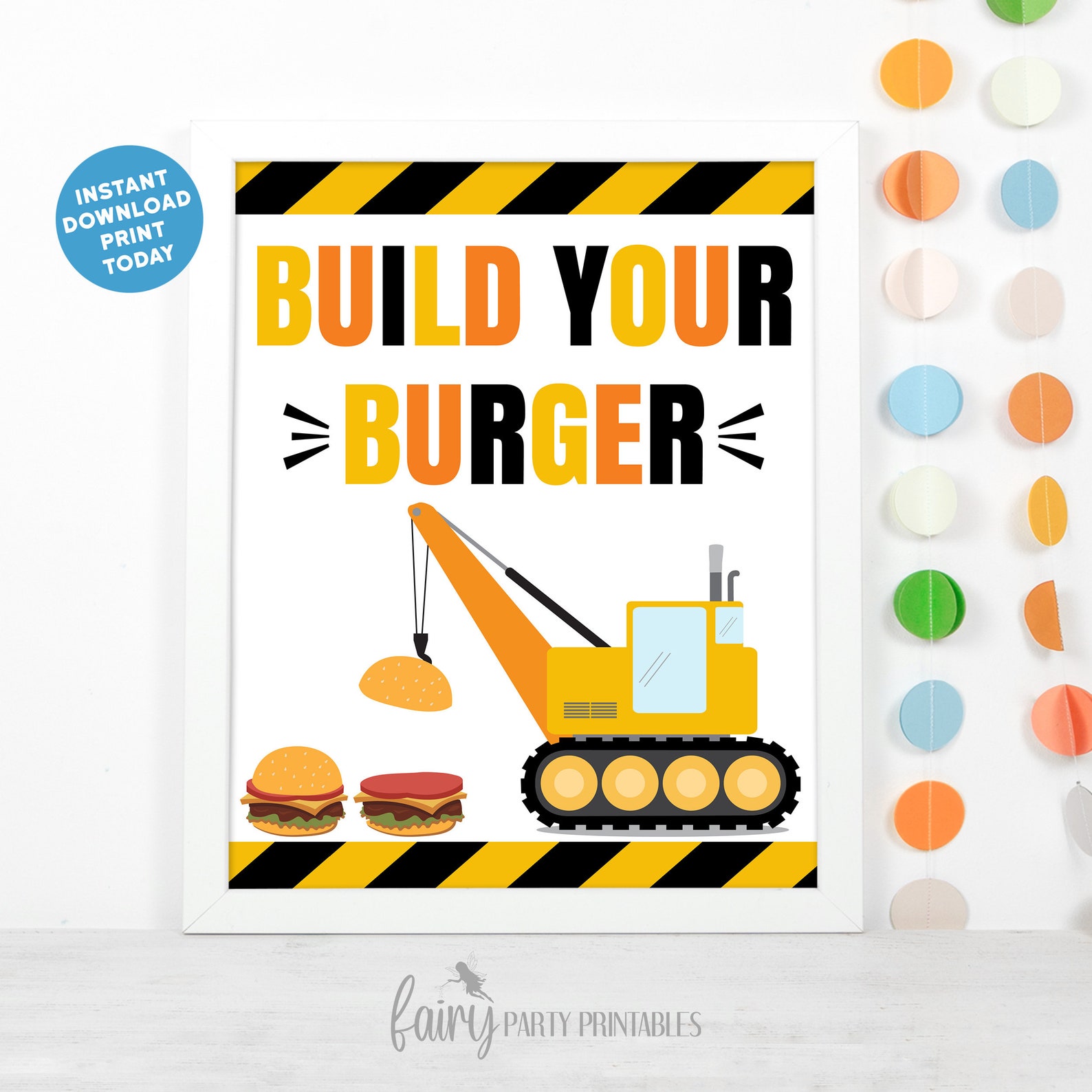 Printable Construction Table Sign Bundle Gift Table Sign Dig - Etsy