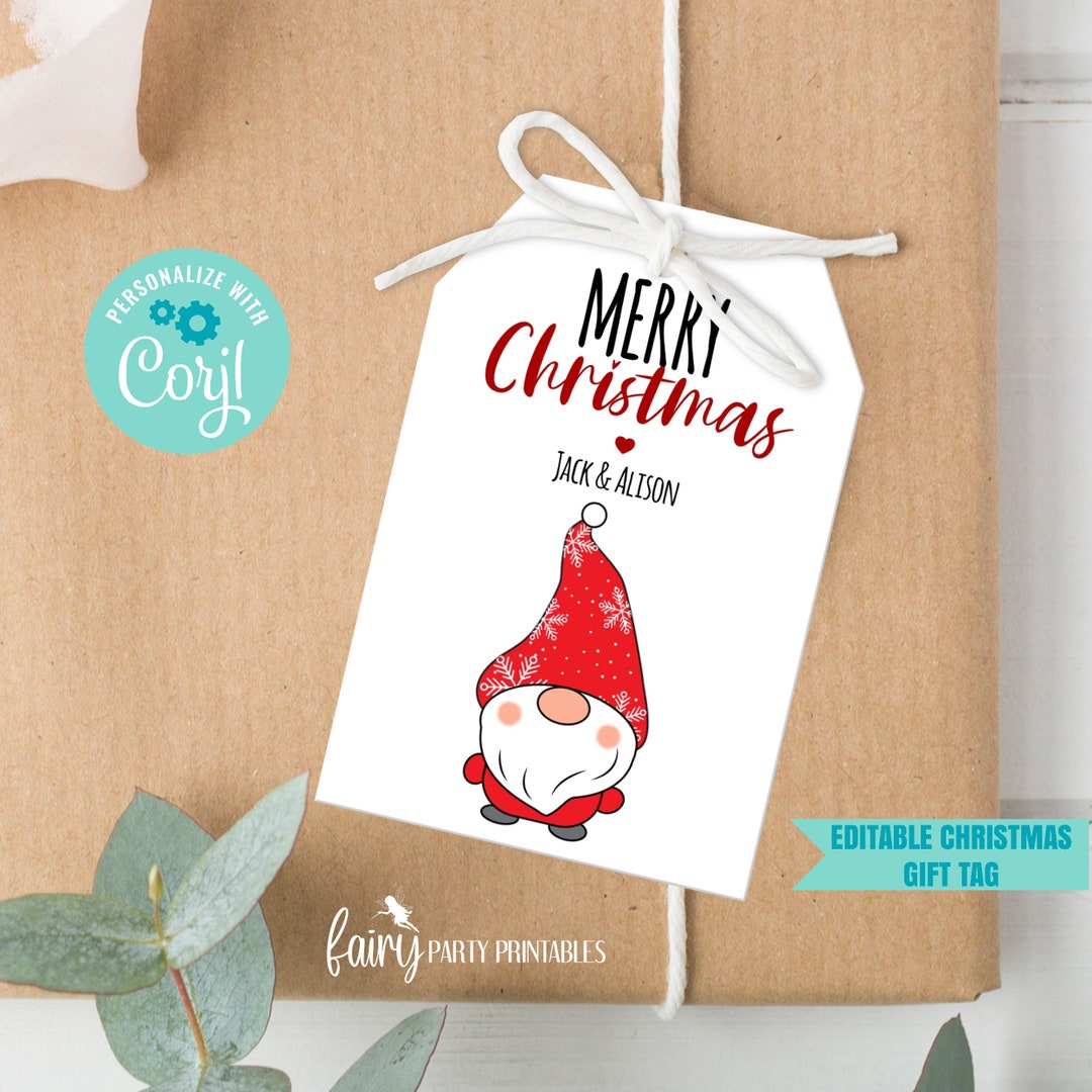 EDITABLE Christmas Printable Gift Tags, Christmas Gift Labels ...
