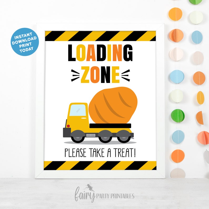 Printable Construction Table Sign Bundle Gift Table Sign Dig - Etsy