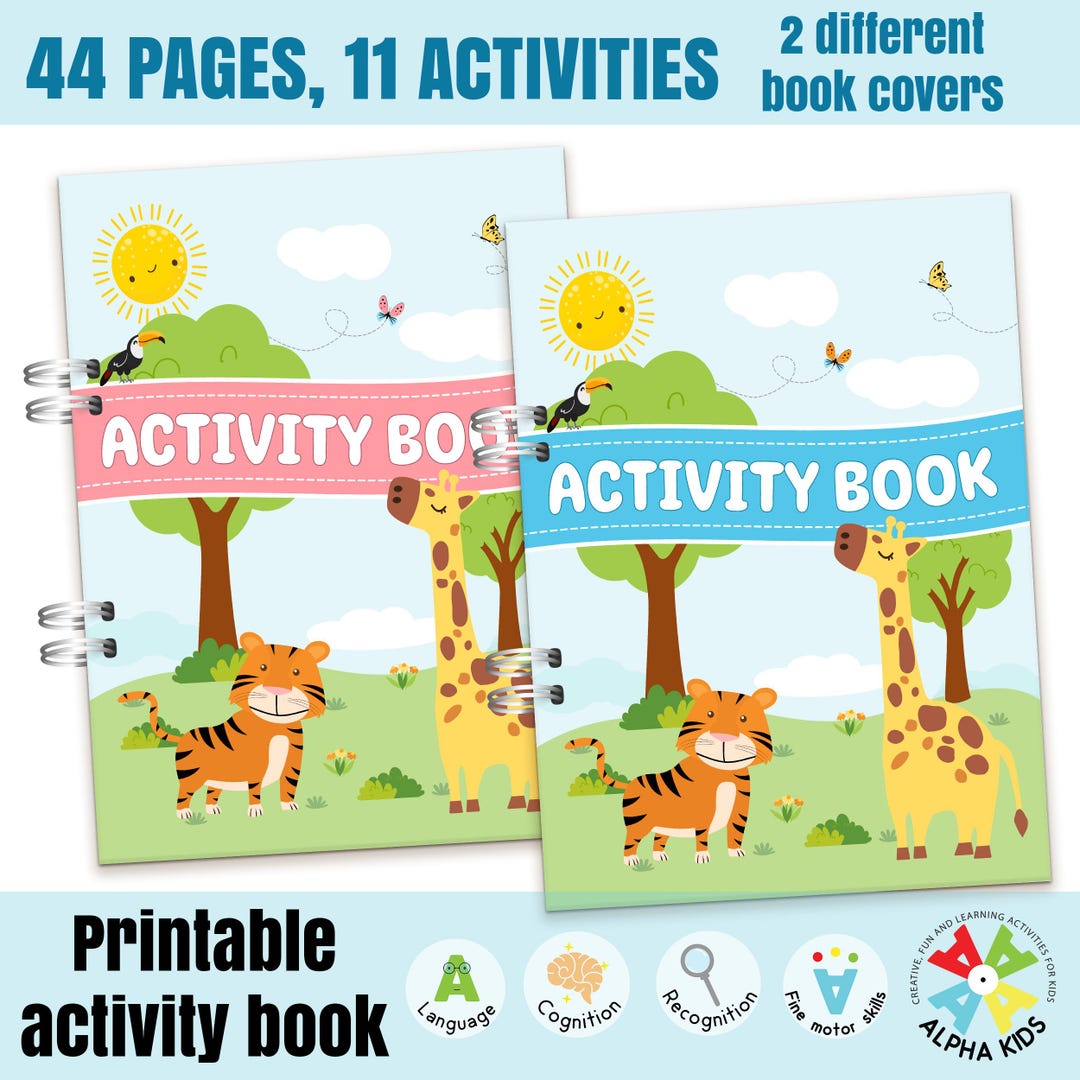 Printable Activity Book, Busy Book for Kids, Busy Book for Toddlers ...