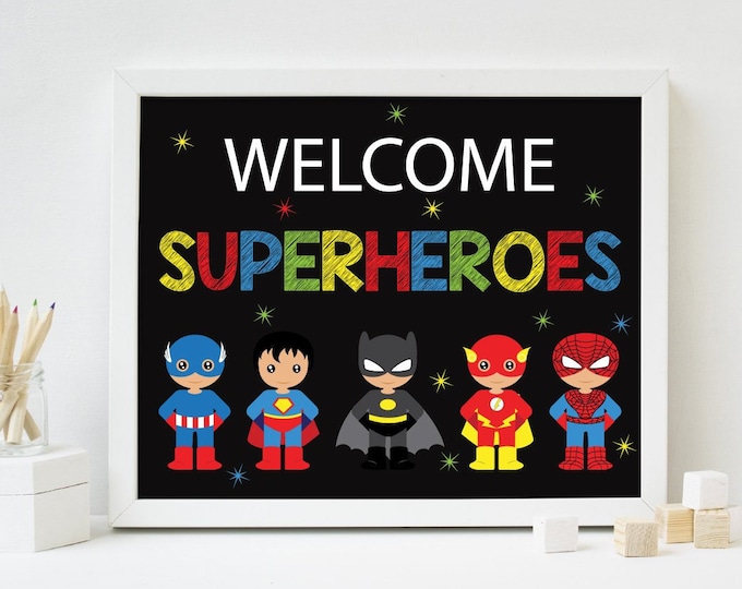 Editable Superhero Banner Welcome Banner - Etsy Canada