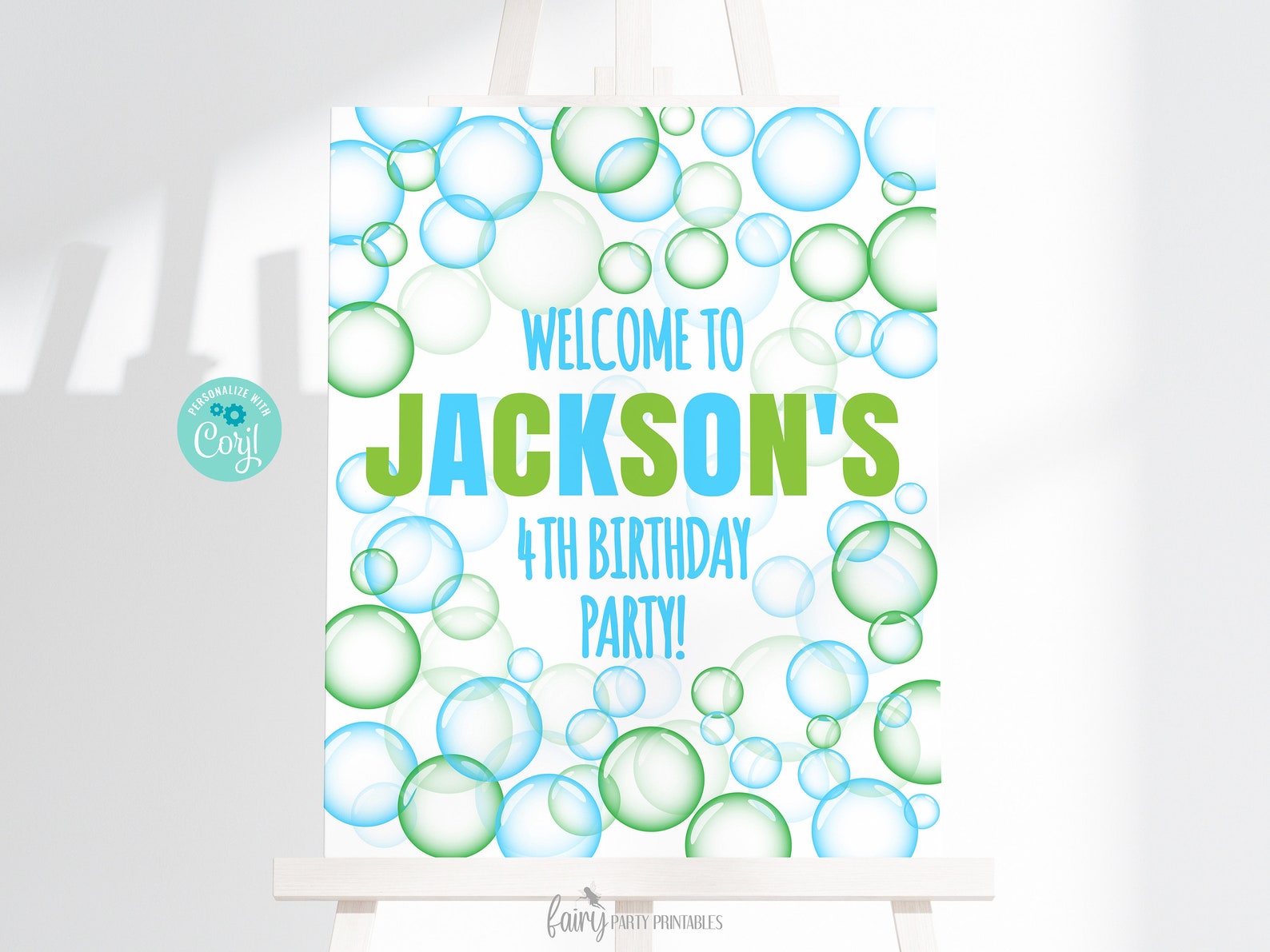 EDITABLE Bubble Birthday Welcome Sign Bubble Welcome Birthday - Etsy