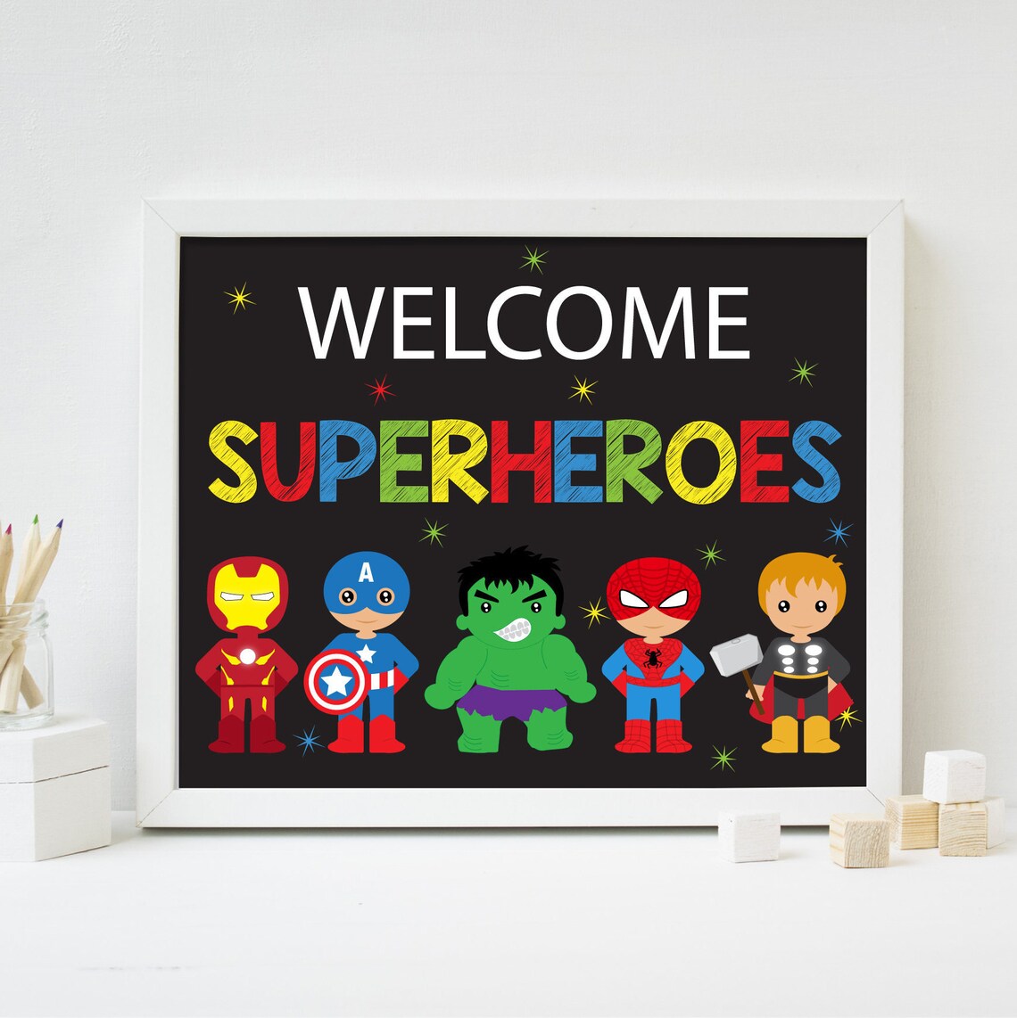 Printable Welcome Superheroes Birthday Sign Superhero - Etsy