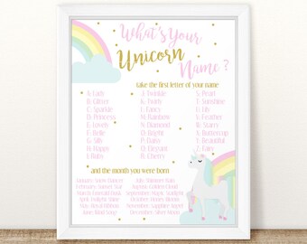 Printable Unicorn Birthday Sign Rainbows and Unicorns - Etsy