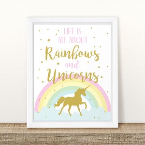 Printable Unicorn Birthday Sign Rainbows and Unicorns - Etsy