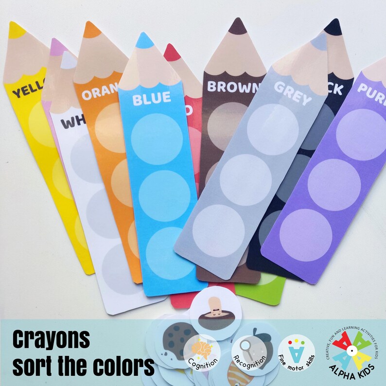 Printable Match the Colors Learning Activity, Pick and Match the Colors ...