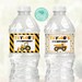 EDITABLE Printable Construction Water Bottle Labels Template ...