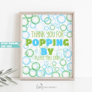 Printable Bubbles Favor Birthday Table Sign, Party Favors Bubbles ...