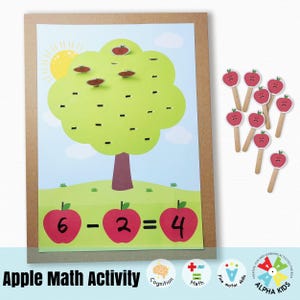 Printable Apple Math Activity, Count the Apples Toddler Activity ...