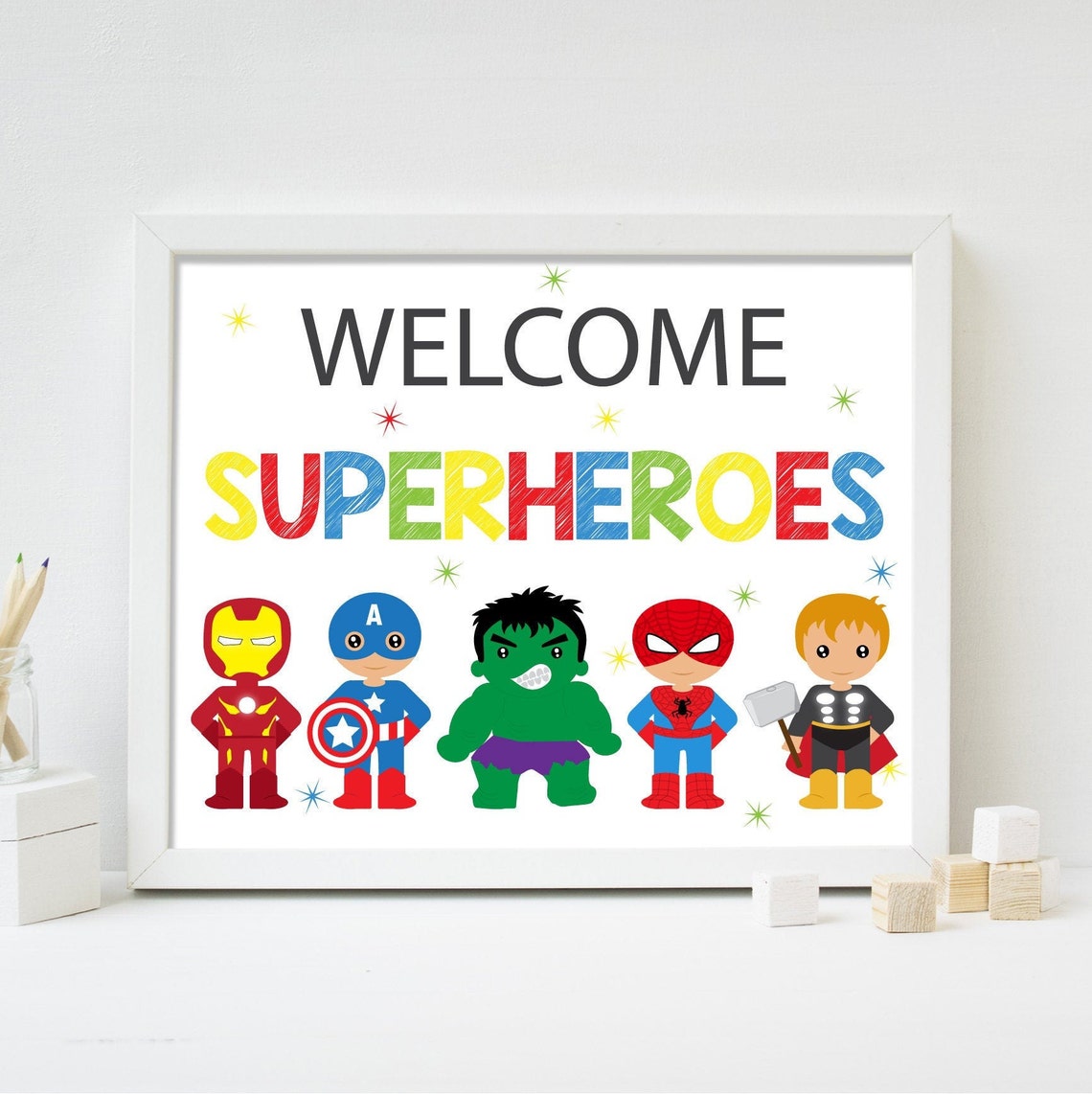 Printable Welcome Superheroes Birthday Sign Superhero - Etsy