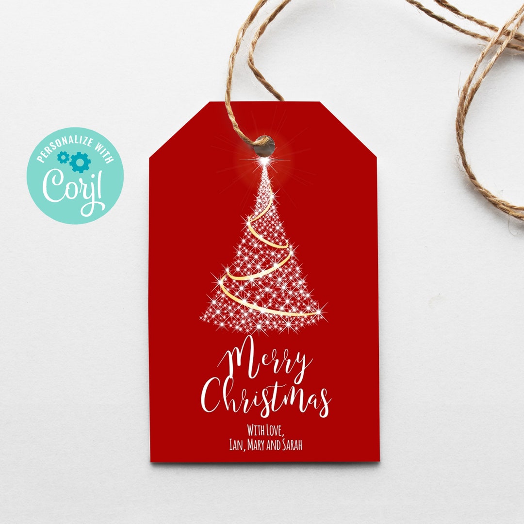 EDITABLE Christmas Printable Gift Tags, Christmas Gift Labels ...