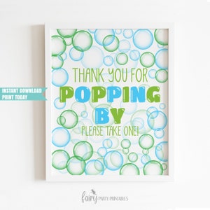 Printable Bubbles Favor Birthday Table Sign, Party Favors Bubbles ...