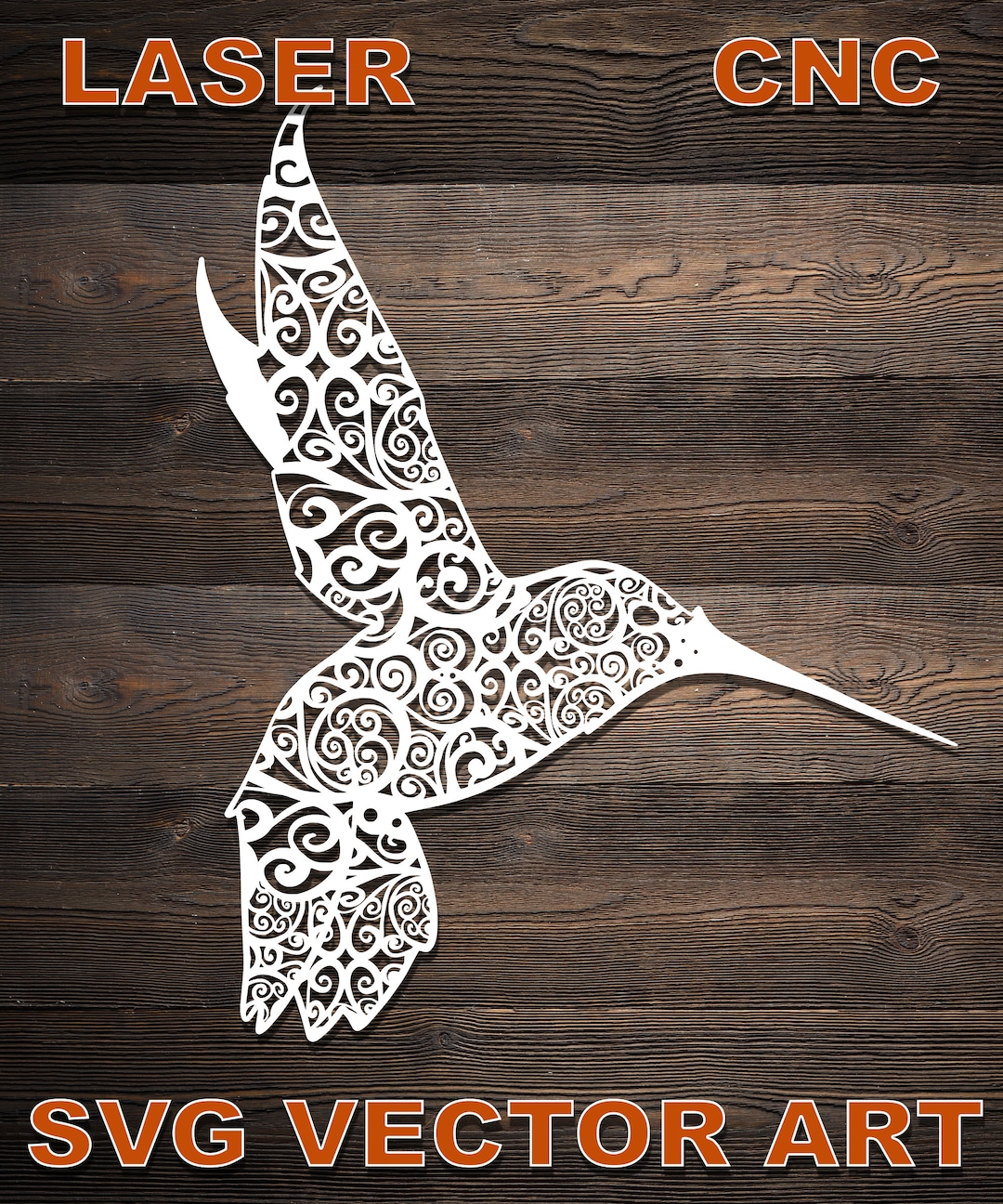 Hummingbird Mandala SVG File - Laser, CNC, Cricut - Etsy