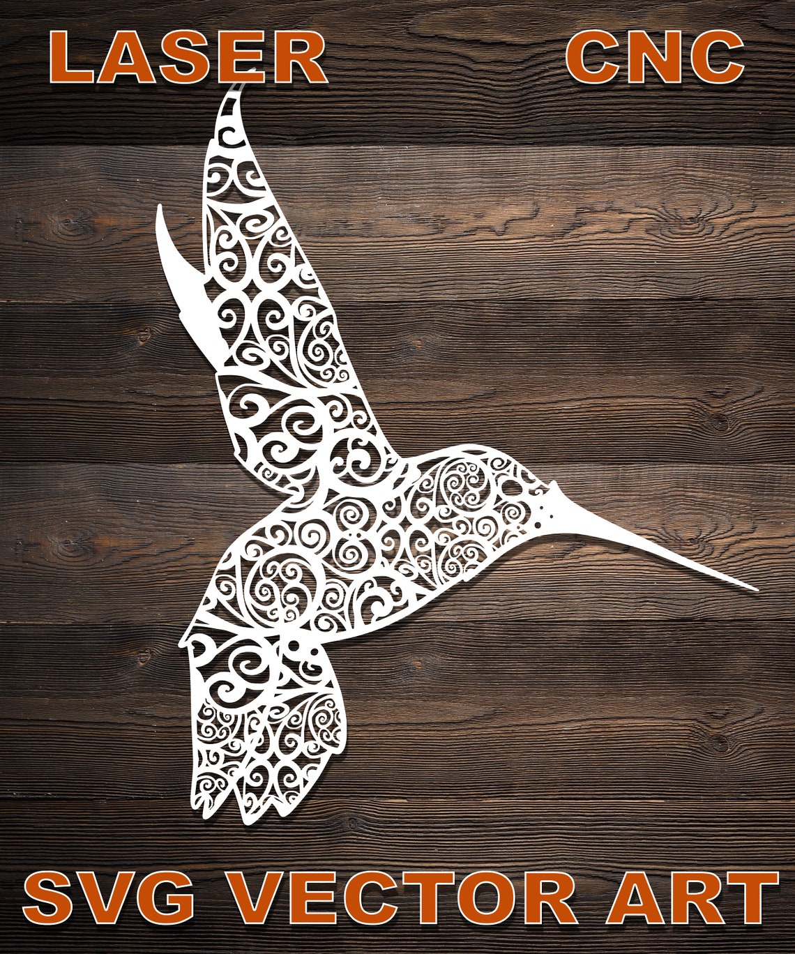 Hummingbird Mandala SVG File - Laser, CNC, Cricut - Etsy