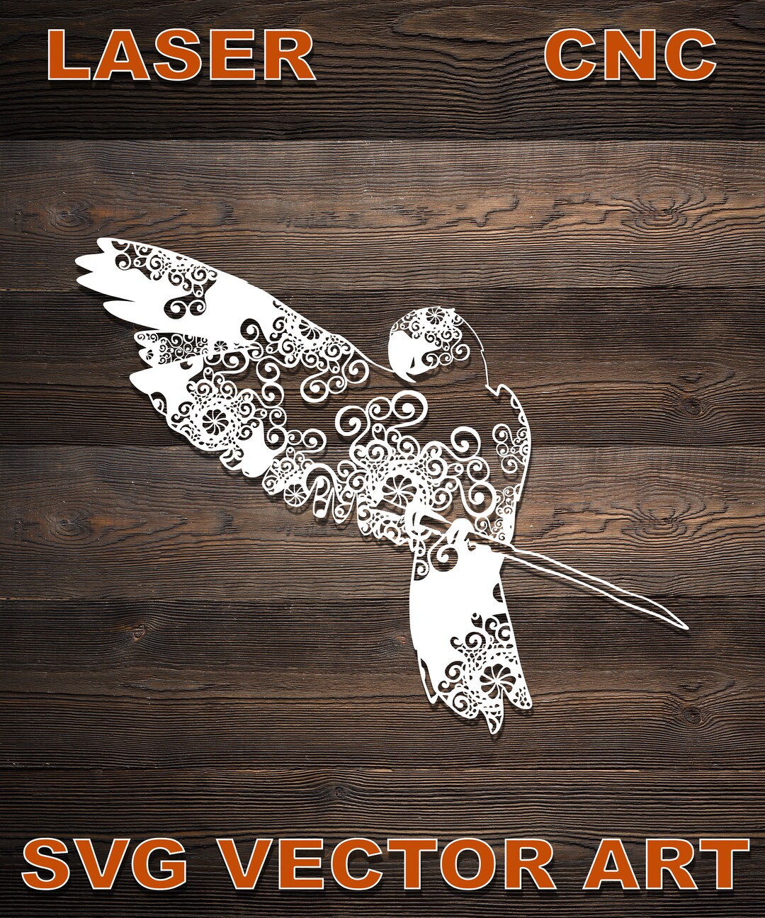 Parrot Mandala SVG File - Laser, CNC, Cricut, Xtool, Diode, Fiber, Uv ...