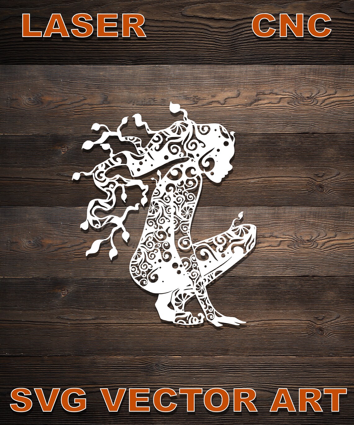 Fairy Dryad Earth Nymph Mandala SVG File Laser, CNC, Cricut - Etsy