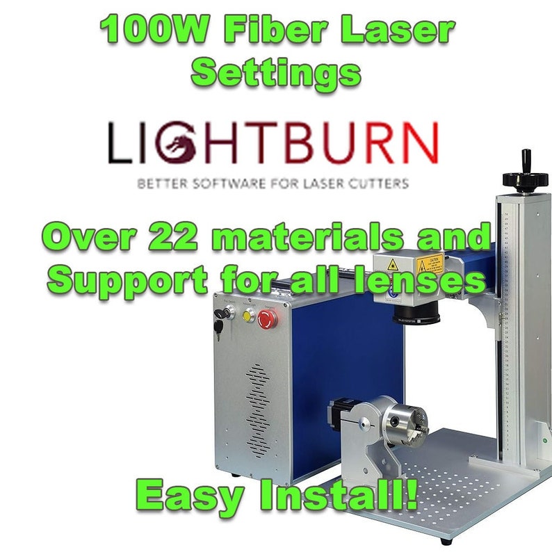 100W Fiber Laser Lightburn Library: Engraving Settings for Diverse ...