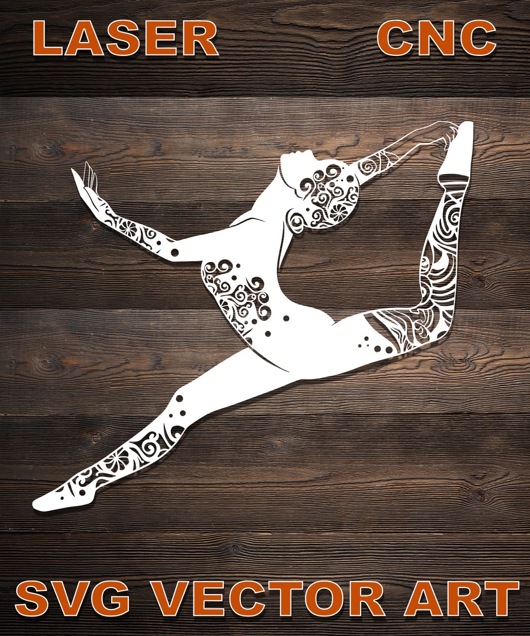 Leaping Dancer Mandala SVG File - Laser, CNC, Cricut - Etsy