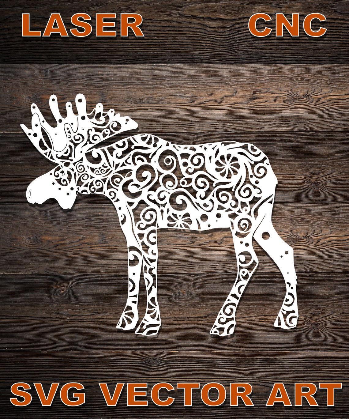 Moose Mandala SVG File - Laser, CNC, Cricut - Etsy