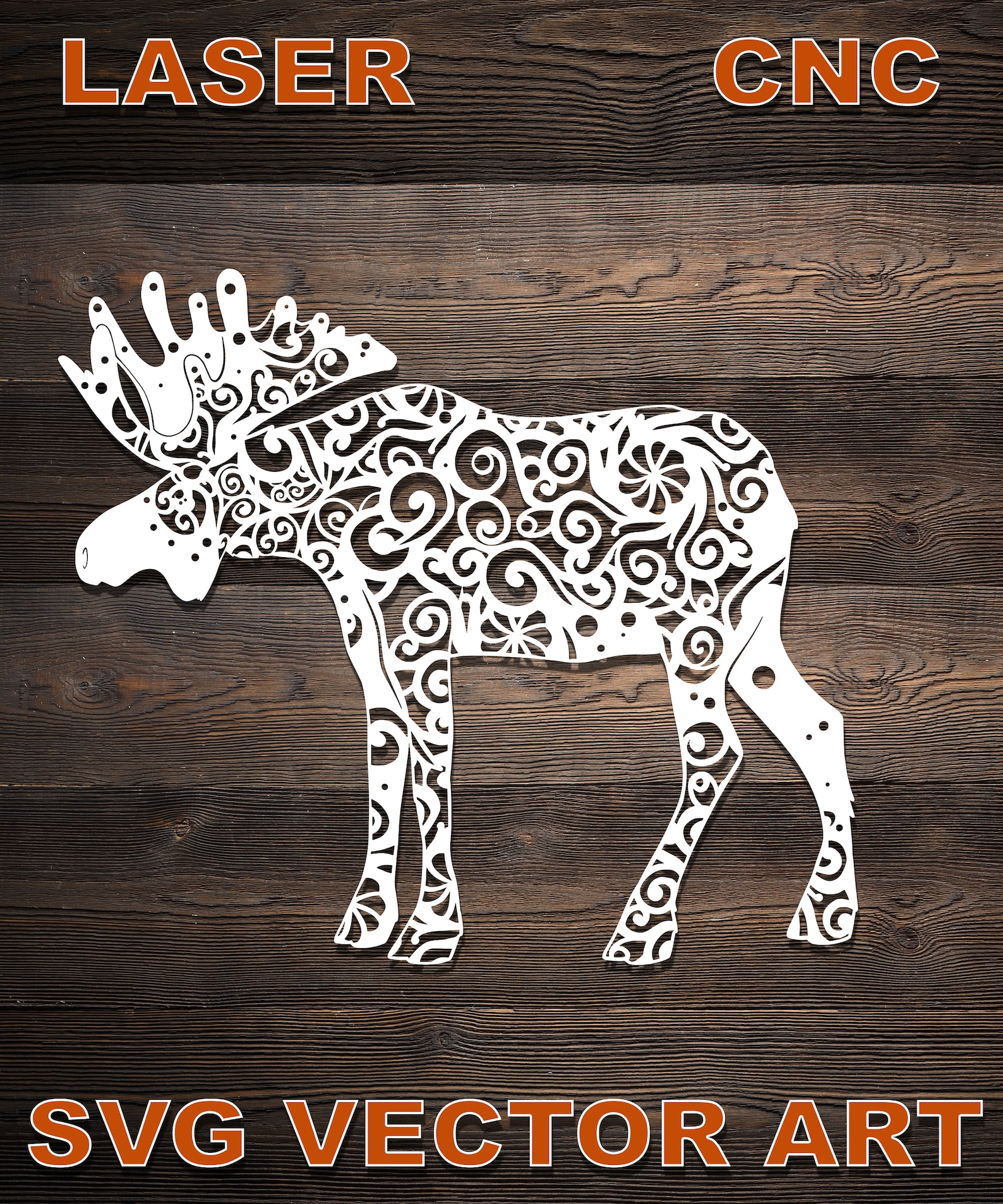 Moose Mandala SVG File Laser, CNC, Cricut - Etsy