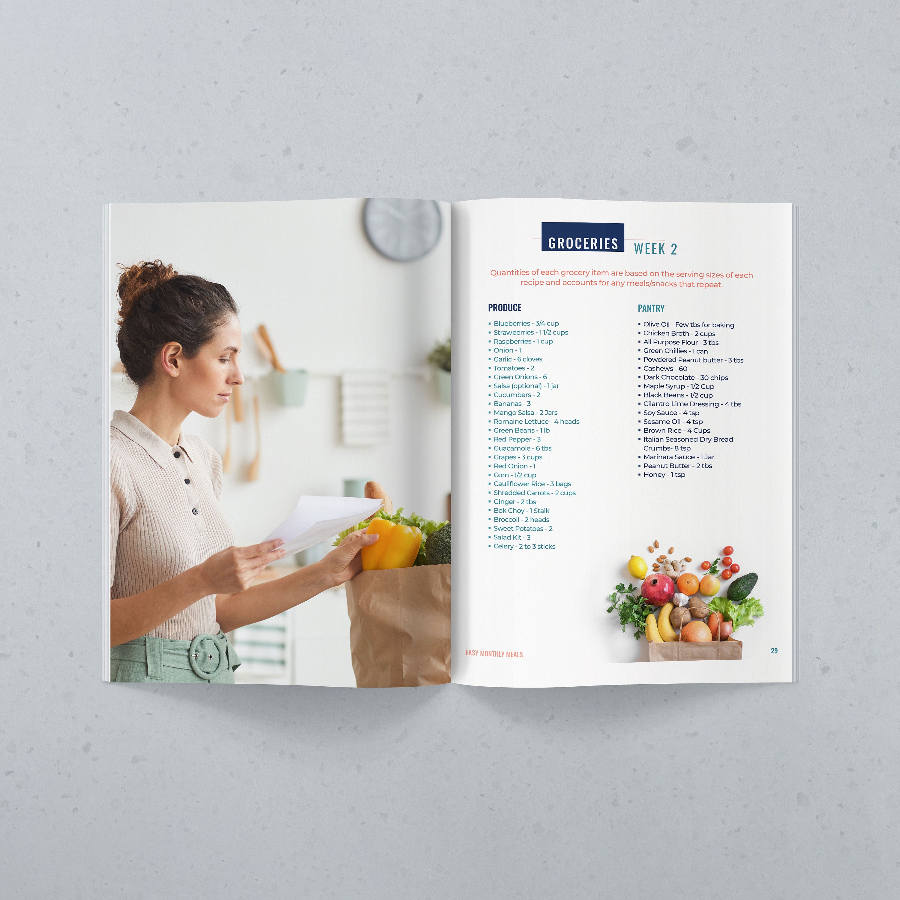 Healthy and Easy to Prep 4 Week Meal Plan - Month 1 - Etsy