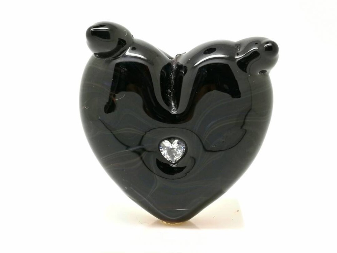 Heart in Deep Black, Little Devil - Etsy