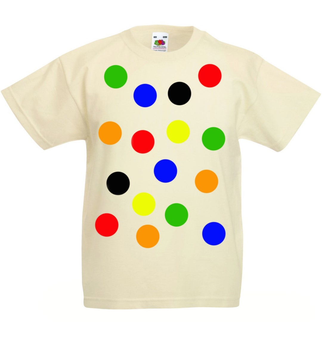 Buy Children's Spotty Dotty T-shirt Natural Colour Kids Boys Girls Tee ...