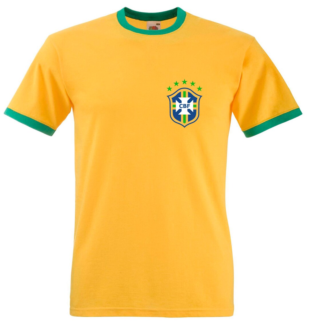 Brazil T Shirt - Slim Fitting Retro Brasil Ringer Tee - Etsy