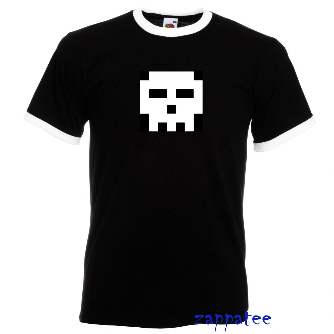 Scott Pilgrim Inspired Skull T Shirt. Ringer Style Tee - Etsy