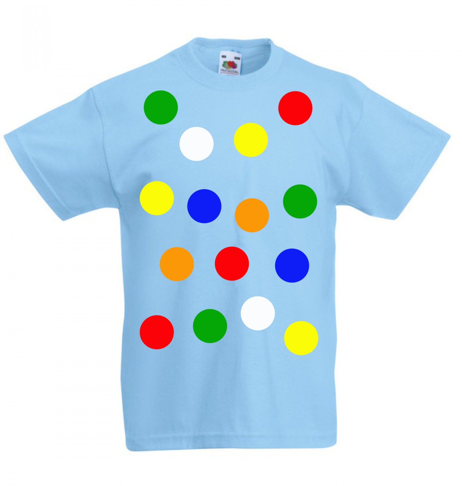 Children's Light Blue Spotty Dotty T-shirt Kids Boys - Etsy