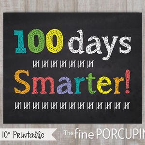 100 Days of School, 100 Days, 100th Day School, Printable Sign, 100 ...