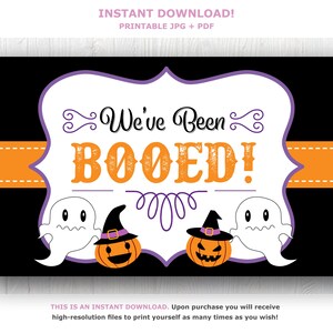 Youve Been Booed Halloween Card: Printable Instant Download (PDF and ...