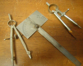 Vintage protractor | Etsy