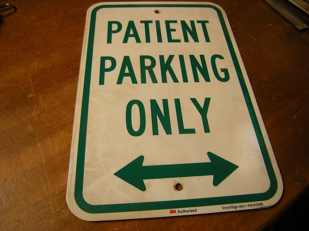 Vte Sign-patient Only-parking Sign-wall Hanging-garage-home - Etsy